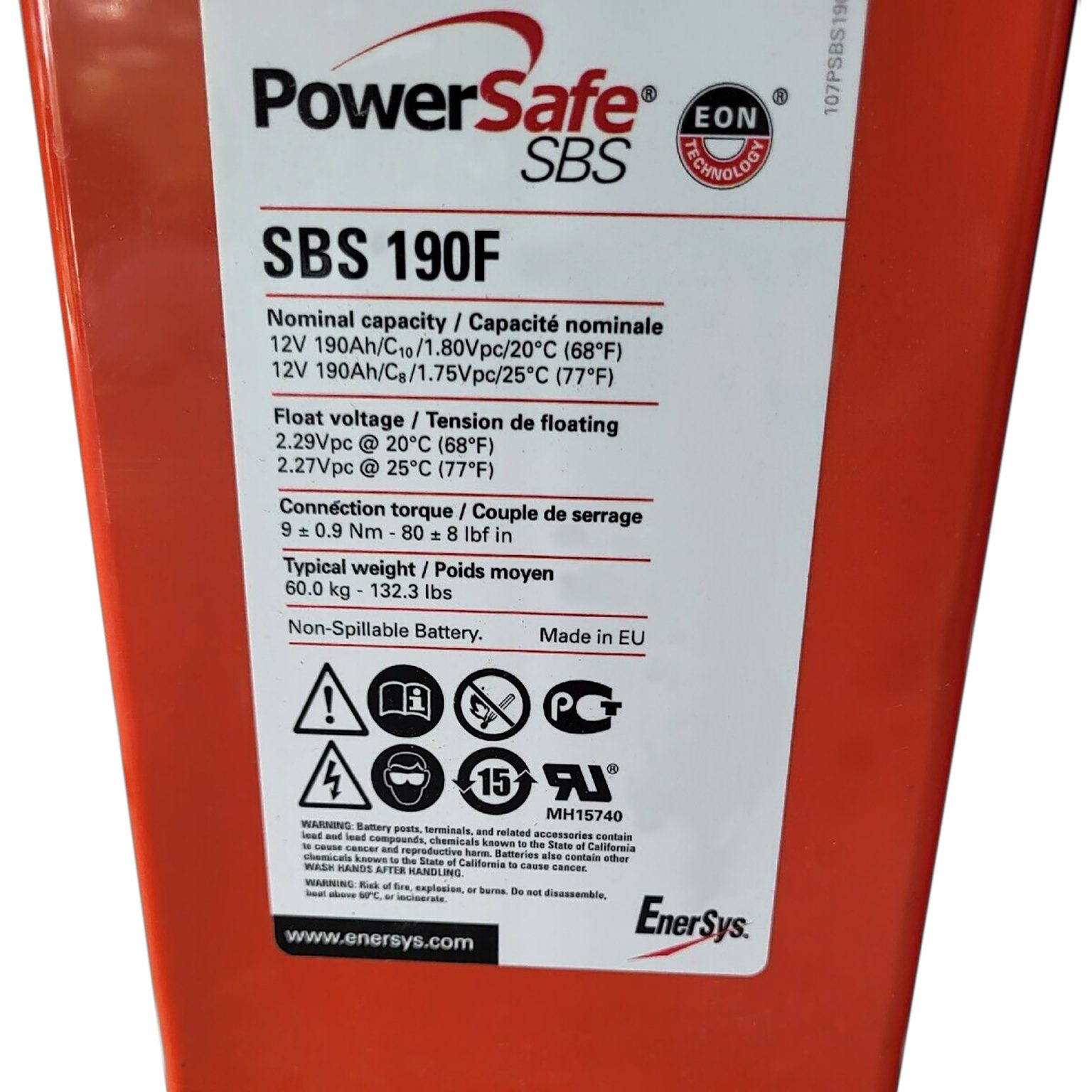 Bateria TPPL 12V 190A Power Safe SBS Enersys DataSafe